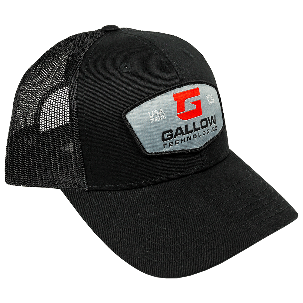 Red Gallow Woven Patch on Black Hat